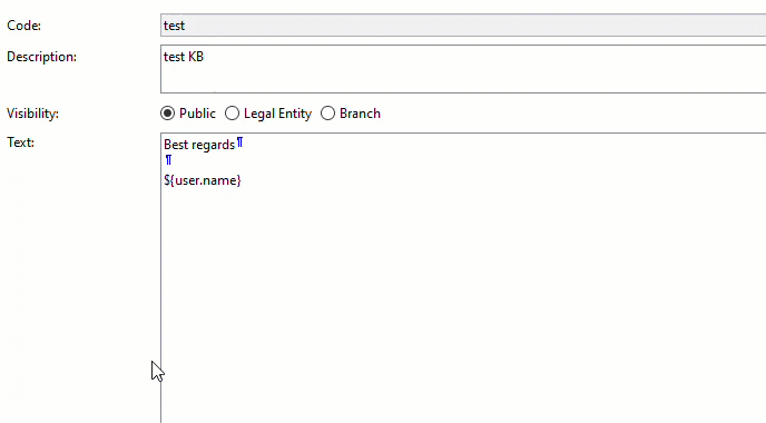How can I create predefined text blocks and use them with shortcuts in Scope?
